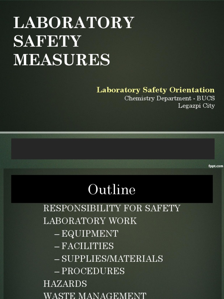 Lab Lec 1 - LABORATORY SAFETY MEASURES | PDF | Laboratories | Hazards