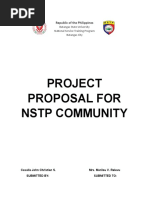 NSTP 2 Project Proposal Sample Template | PDF | Philippines | Volunteering