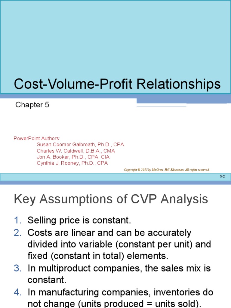 Chapter3 CVP Relationship | PDF | Business Economics | Business