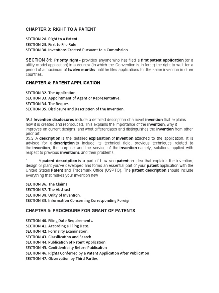 Chapter 3: Right To A Patent | PDF | Patent Application | Patent