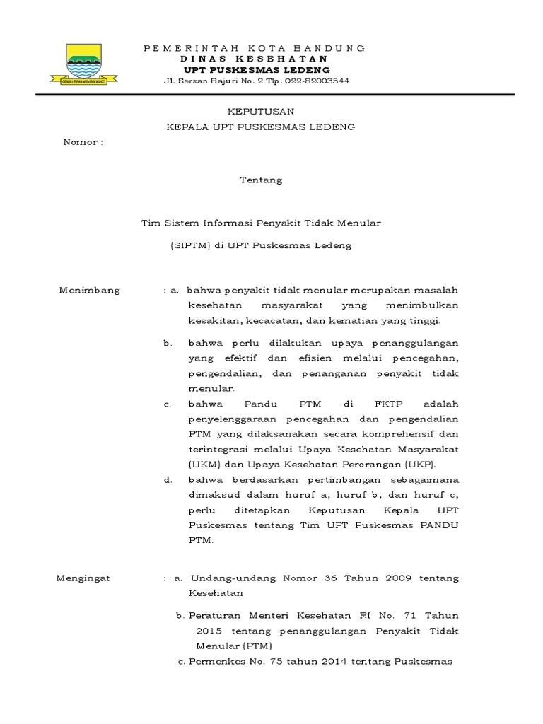 SK TIM SIPTM Revisi | PDF