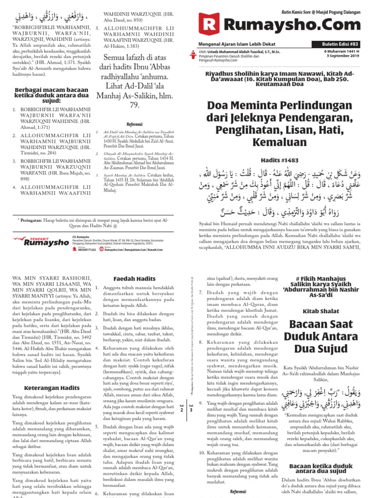 Buletin Rumaysho MPD Edisi 83 | PDF