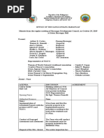 Sample Barangay Session Minutes | PDF | Government | Justice