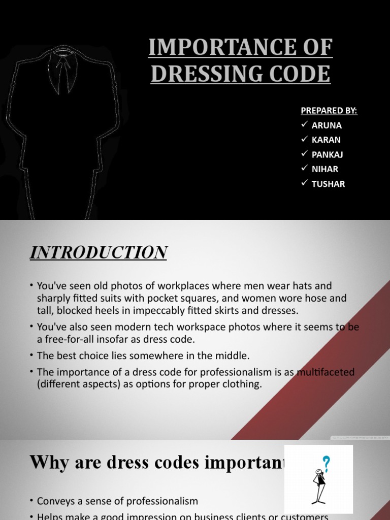 Importance of Dressing Code 2 | PDF | Dress | Blouse