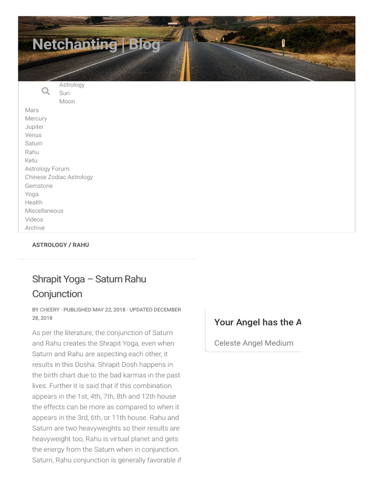 Shrapit Yoga - Saturn Rahu Conjunction - Netchanting - Blog-1 | PDF ...