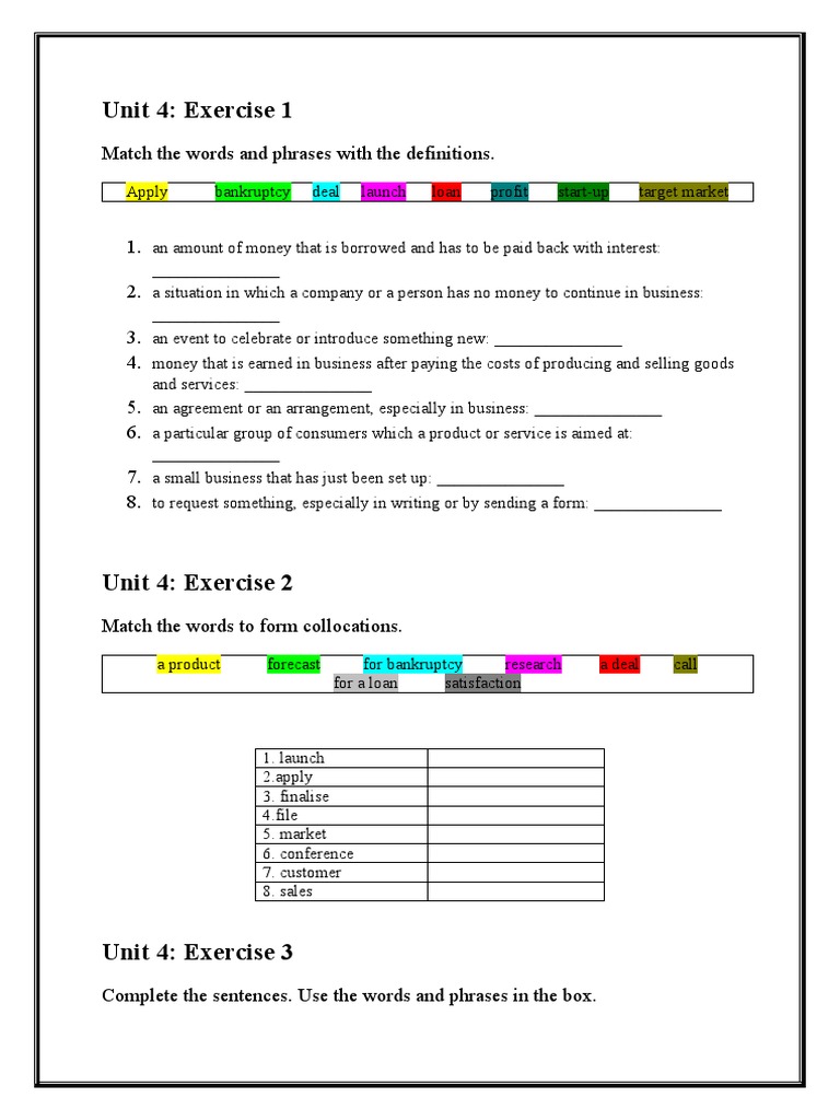 Unit 4 - Grammar & Vocabulary | PDF | Sales | Customer