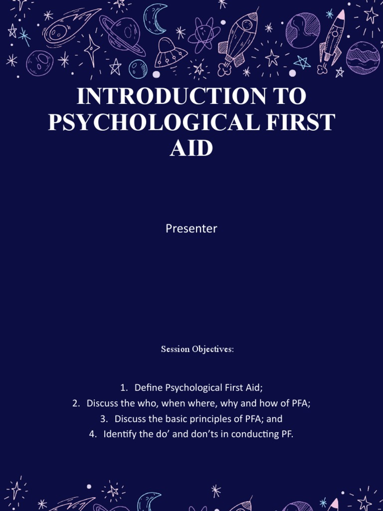 Introduction To Psychological First Aid | PDF | Psychological Trauma ...