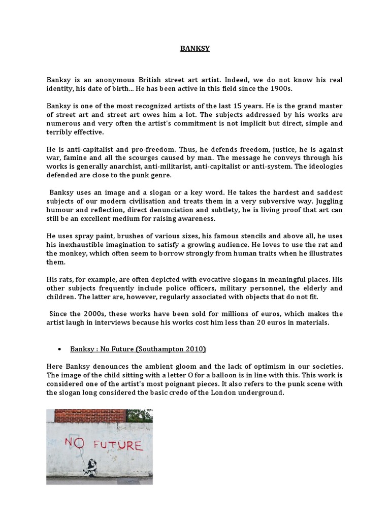 BANKSY | PDF | Street Art