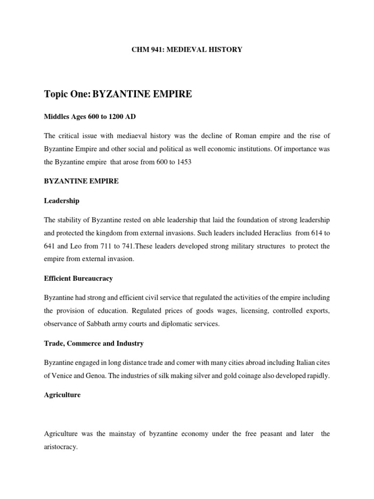 Byzantine Empire: Rise and Fall | PDF | Shia Islam | Byzantine Empire