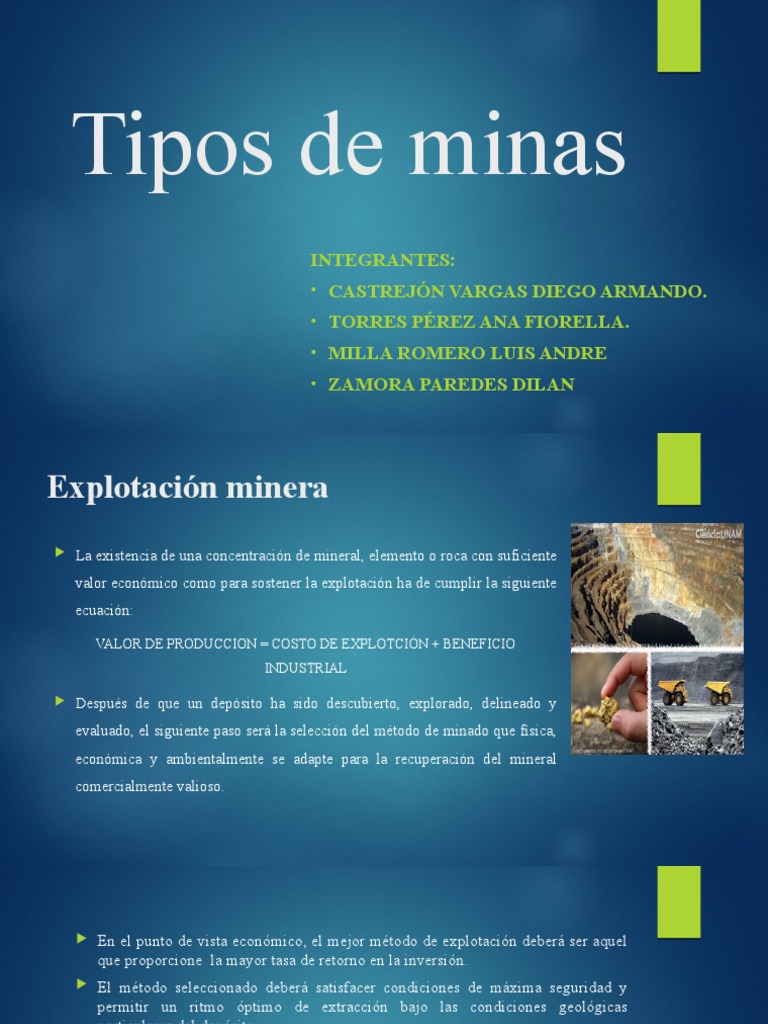Tipos de Minas | PDF | Minería de superficie | Minería