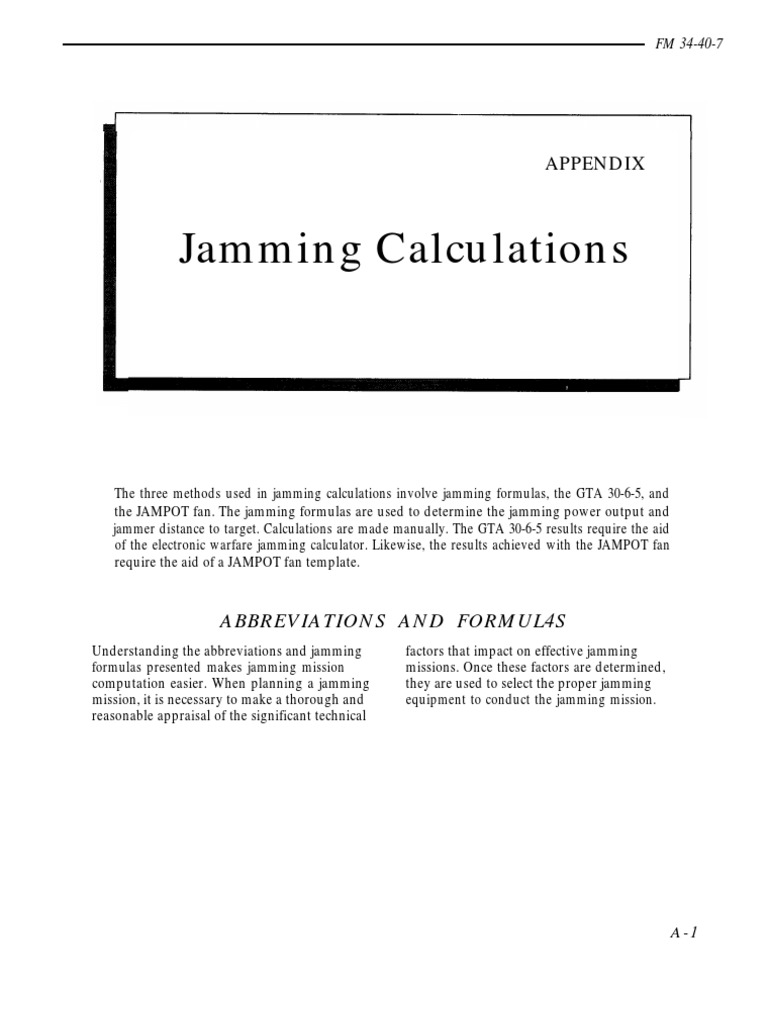 Jamming Power Output Calculations | PDF