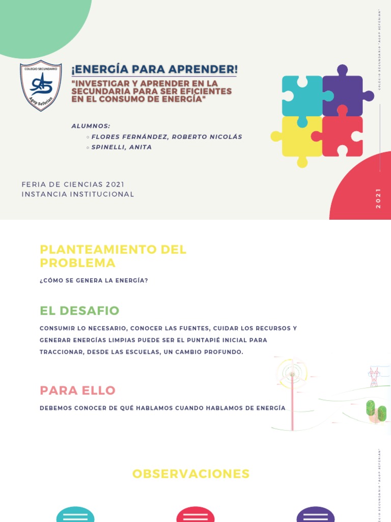 Cómo se genera la energía: Feria 2021 | PDF | Desarrollo energético ...