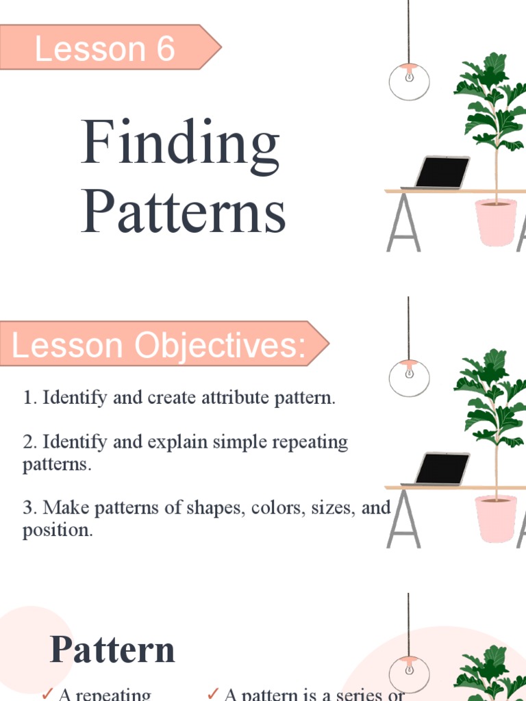 September 8 - Chap. 1 Lesson 6 Finding Patterns | PDF