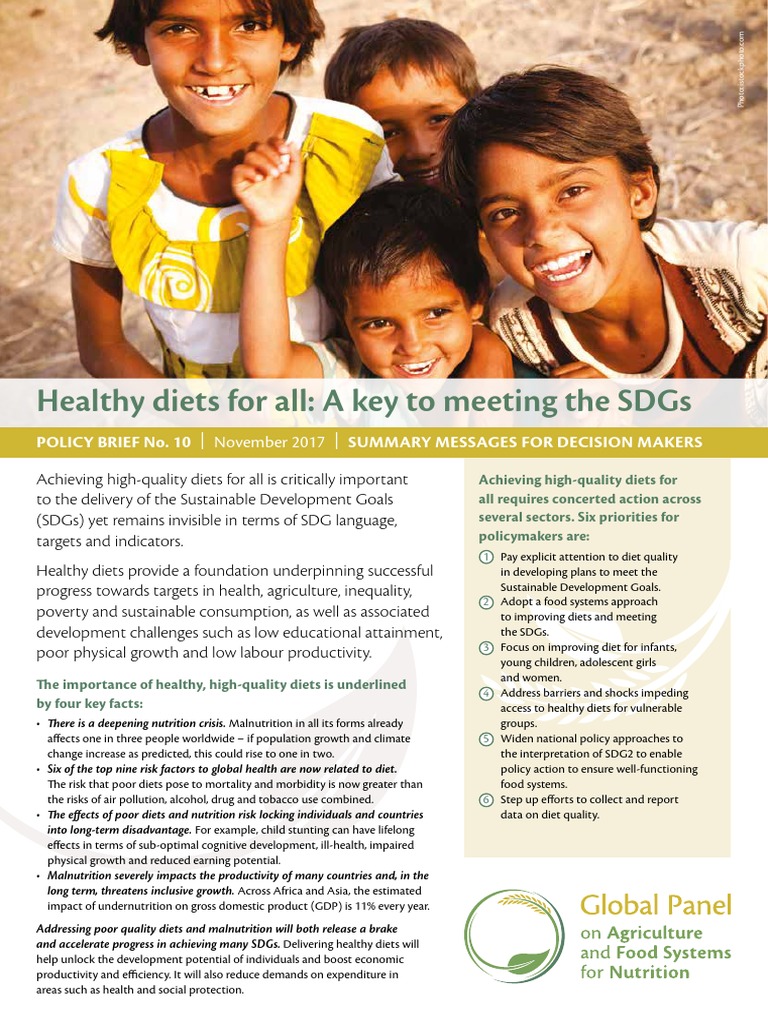 SDG Policy Brief Summary | PDF | Malnutrition | Sustainability