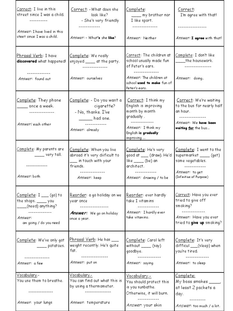 English Grammar and Vocabulary Exercises | PDF | Onomastics | Language ...
