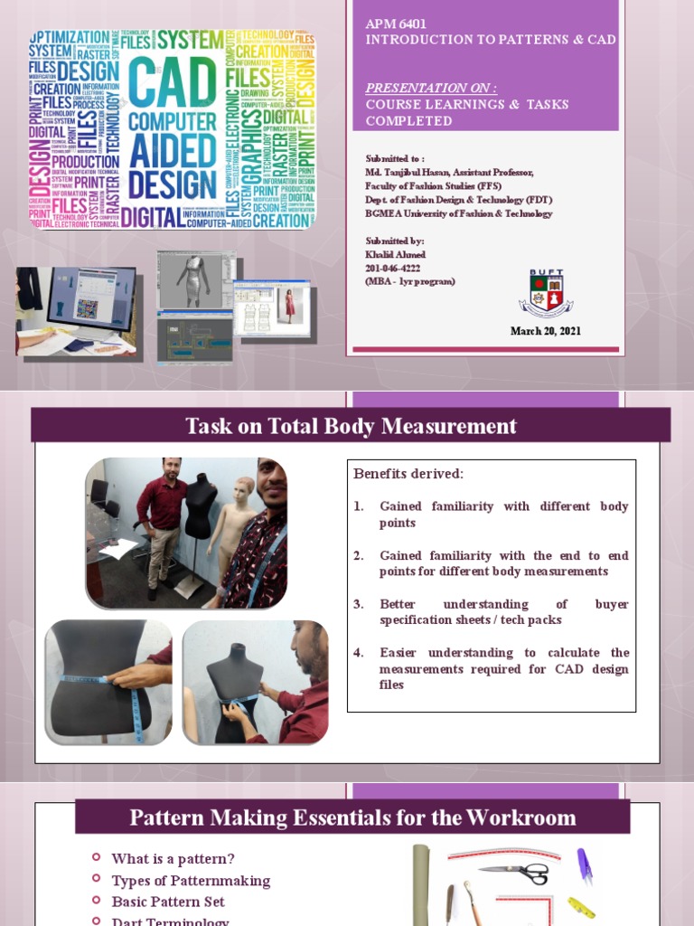 Introduction To Patterns & Cad | PDF | Length | Clothing