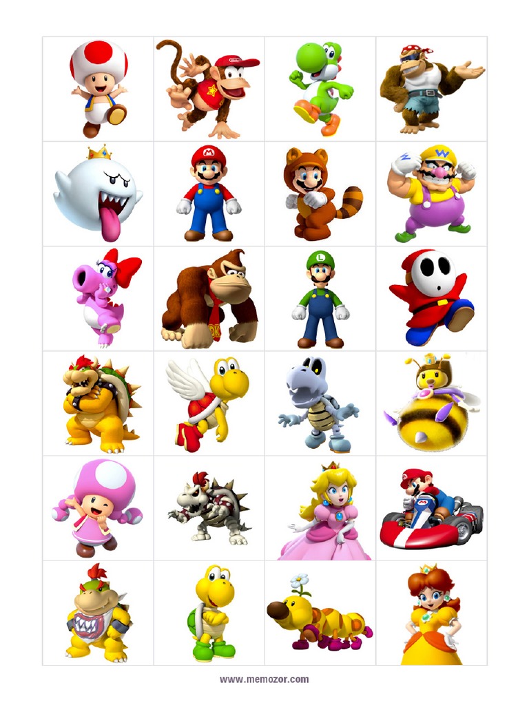 Printable Memory Game Mario Kart | PDF