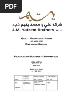 ISO 9001:2015 Procedure For Control of Documented Information | PDF ...