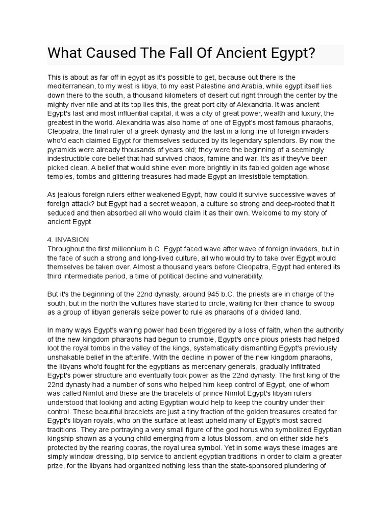 What Caused The Fall of Ancient Egypt | PDF | Ancient Egypt | Isis