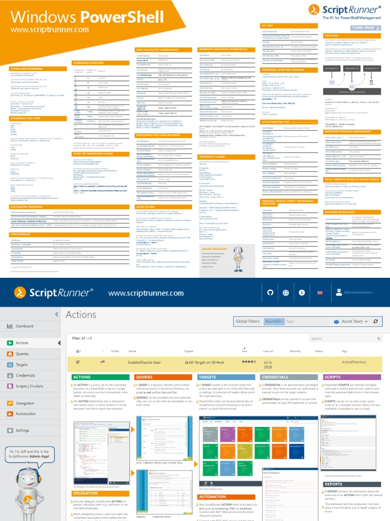 Scriptrunner Powershell Poster 2020 En Pdf Windows Registry Parameter Computer Programming 