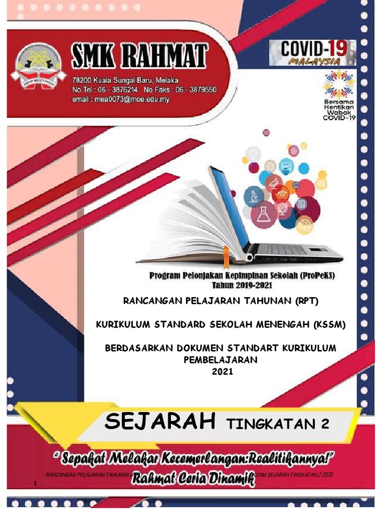 RPT Sejarah T2 2021 (Cover) | PDF