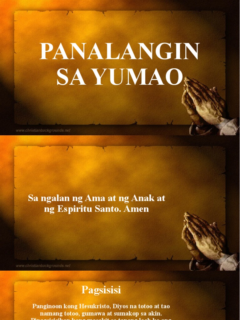 Panalangi Sa Yumao | PDF