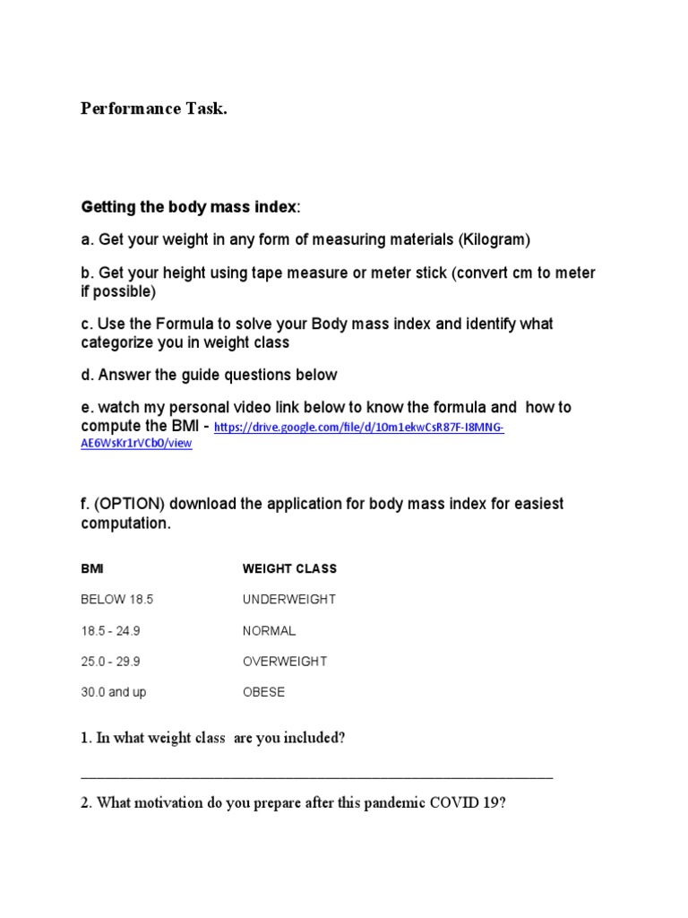 PE 2 Performance Task | PDF