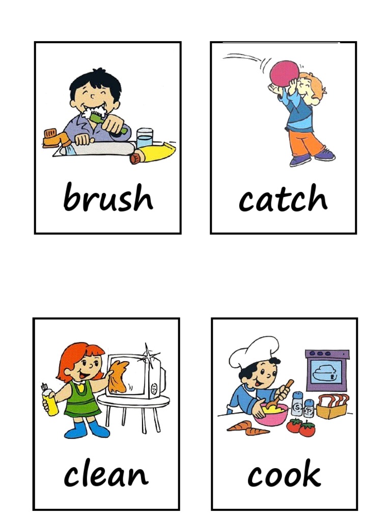 Action Words Bingo Games 32577 | PDF