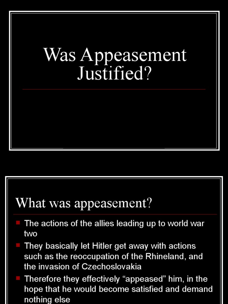 Was Appeasement Justified | PDF