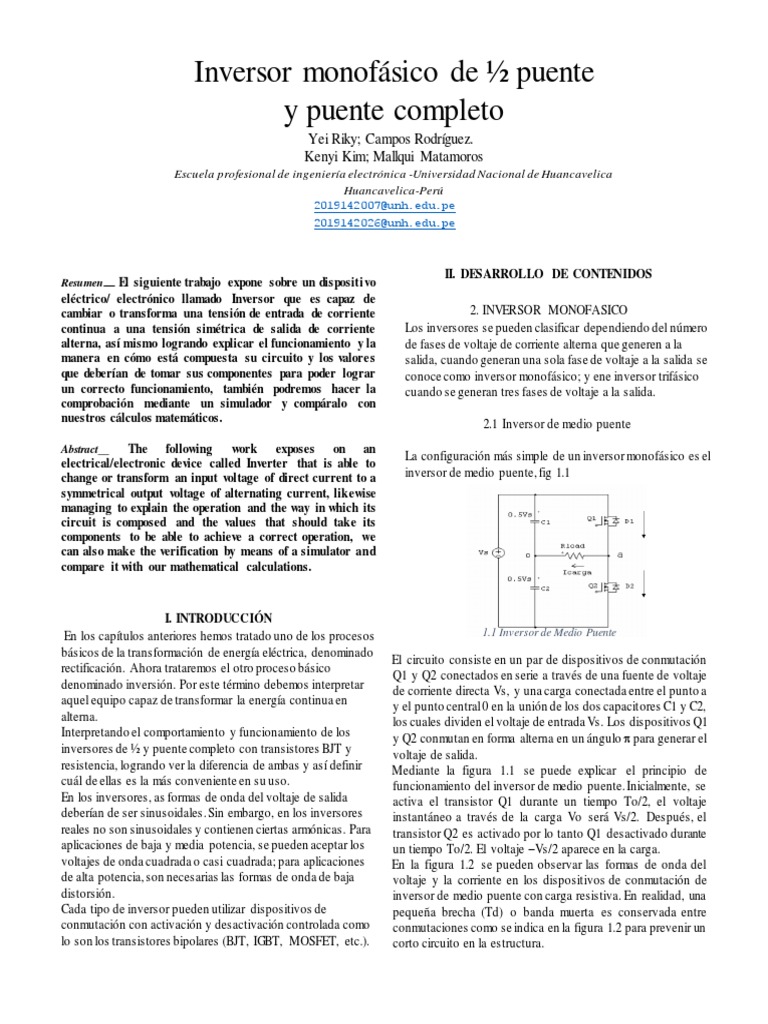 Inversor Dc-Ac | PDF | Inversor de energia | Ingenieria Eléctrica