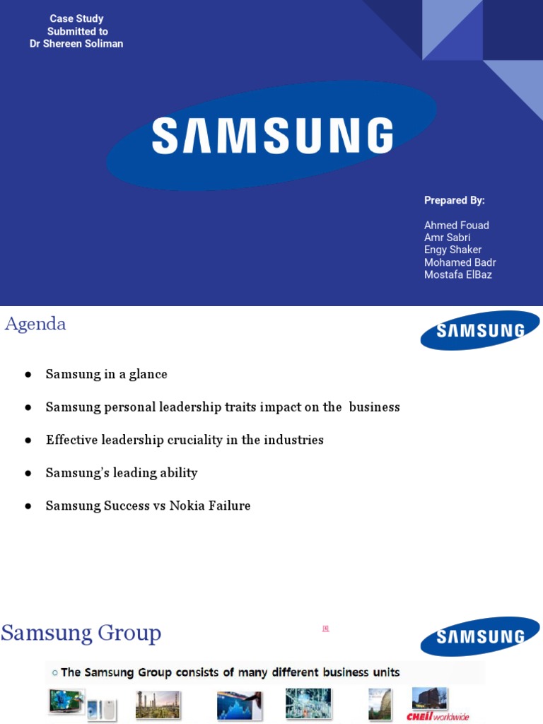 Samsung Case Study | PDF | Samsung Electronics | Leadership