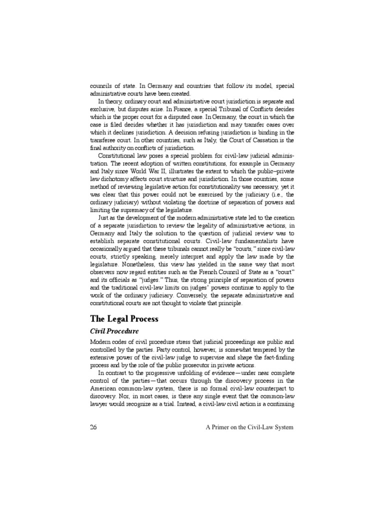 Overview of the Civil-Law System | PDF | Evidence (Law) | Trials