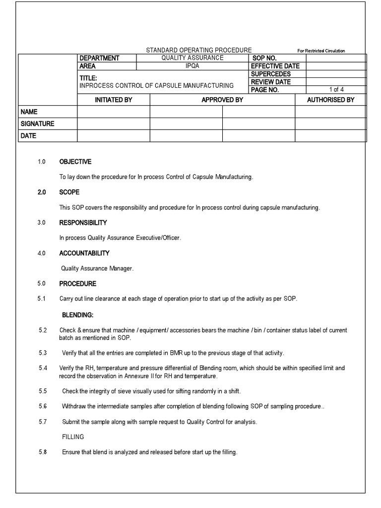 Inprocess Testing Capsule 1 | PDF | Quality Assurance