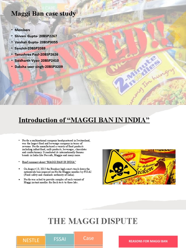 Maggi Ban Case Study | PDF | Nestlé