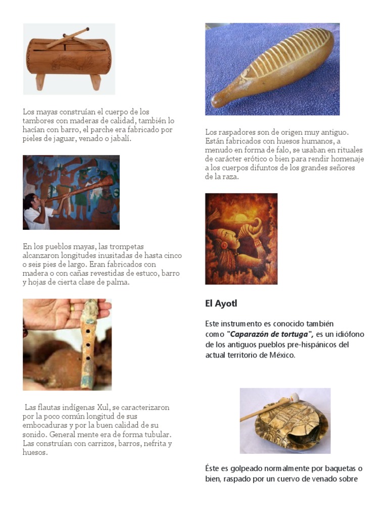 Instrumentos Musicales de la Cultura Maya | PDF | Instrumentos ...