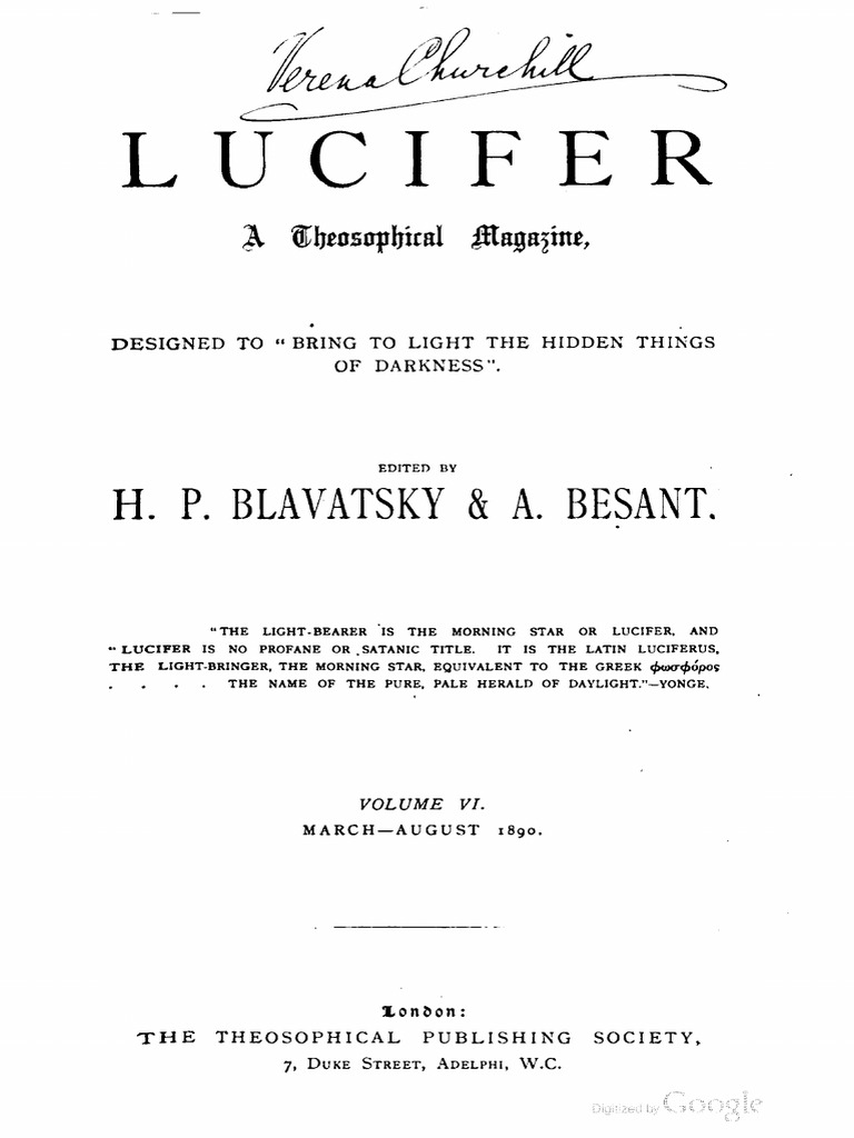 Lucifer v6 Index | PDF | Theosophy | Mysticism