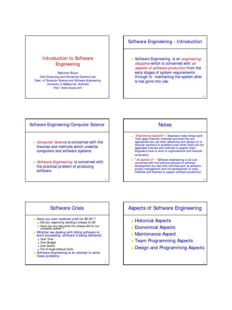 Introduction To Software Engineering: Notes | PDF | Software Testing ...