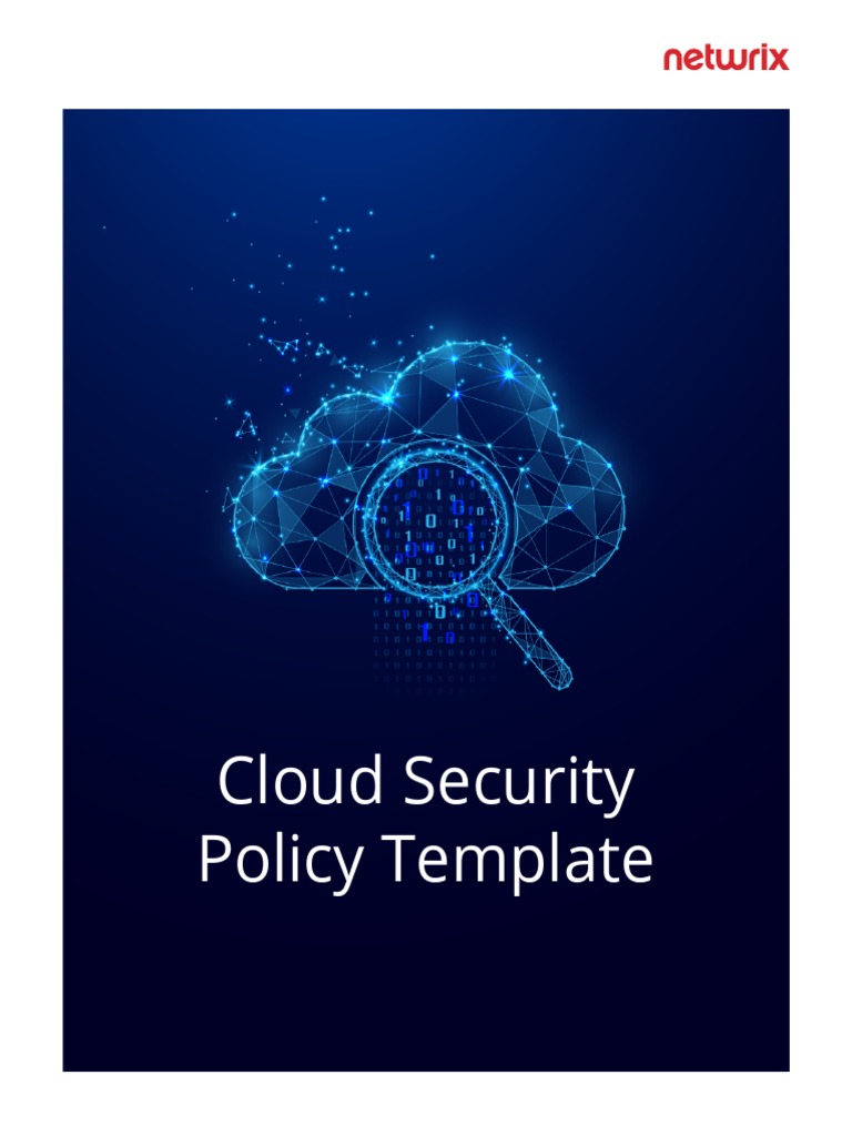 Cloud Security Policy Template | PDF | Cloud Computing | Security