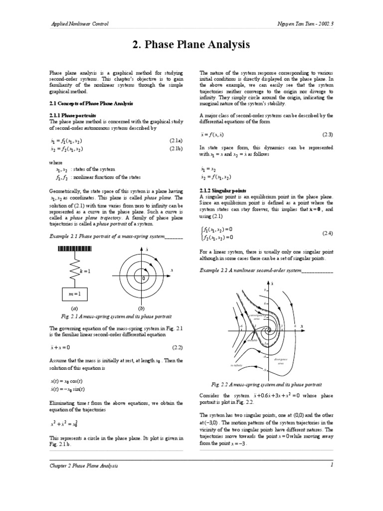 C.2 Phase Plane Analysis | PDF | Nonlinear System | Control Theory