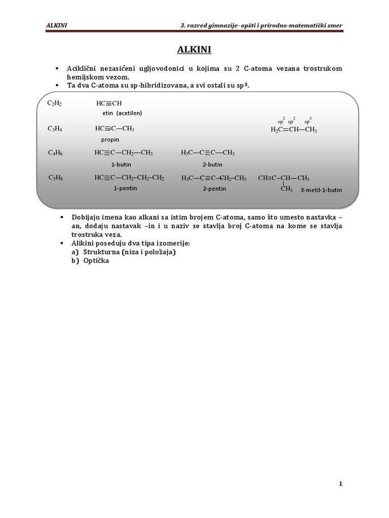 ALKINI Lekcije | PDF
