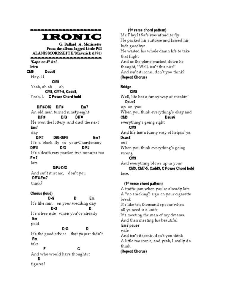 Ironic by Alanis Morissette | PDF | Popular Music