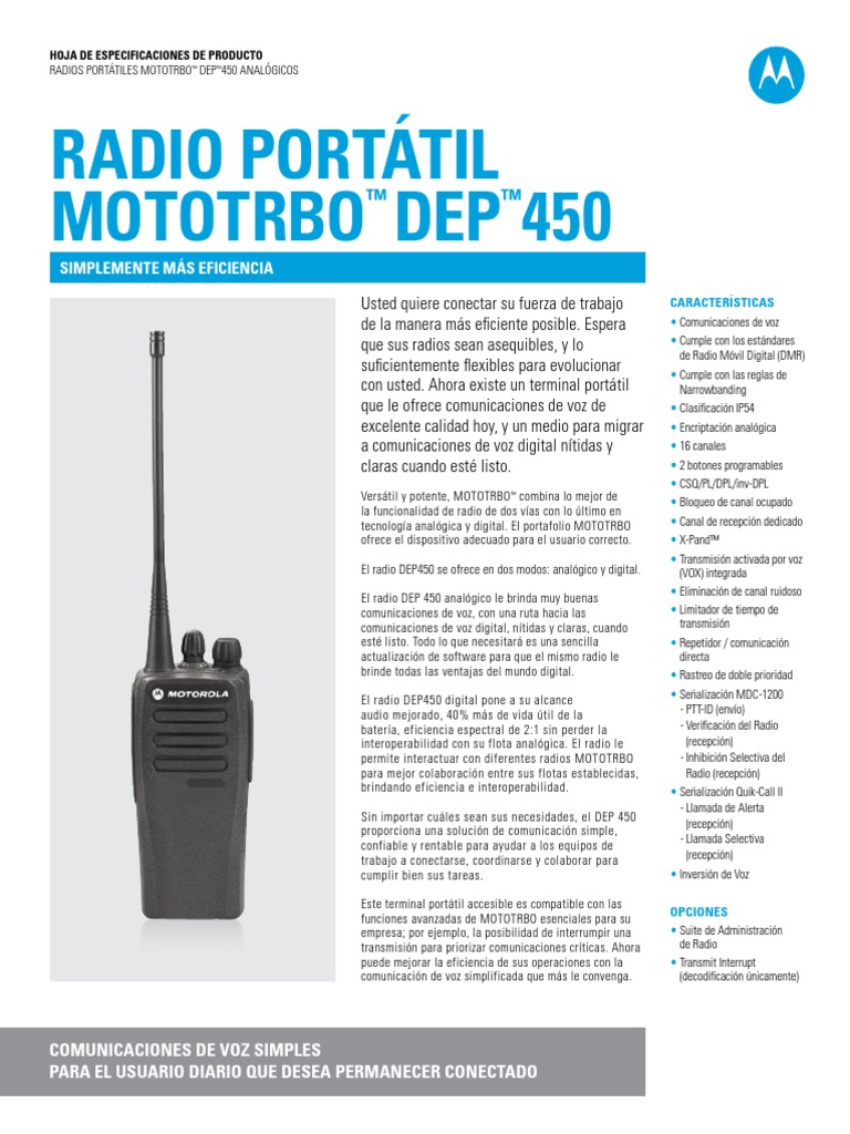 DEP450 | PDF | Radiodifusión | Radio