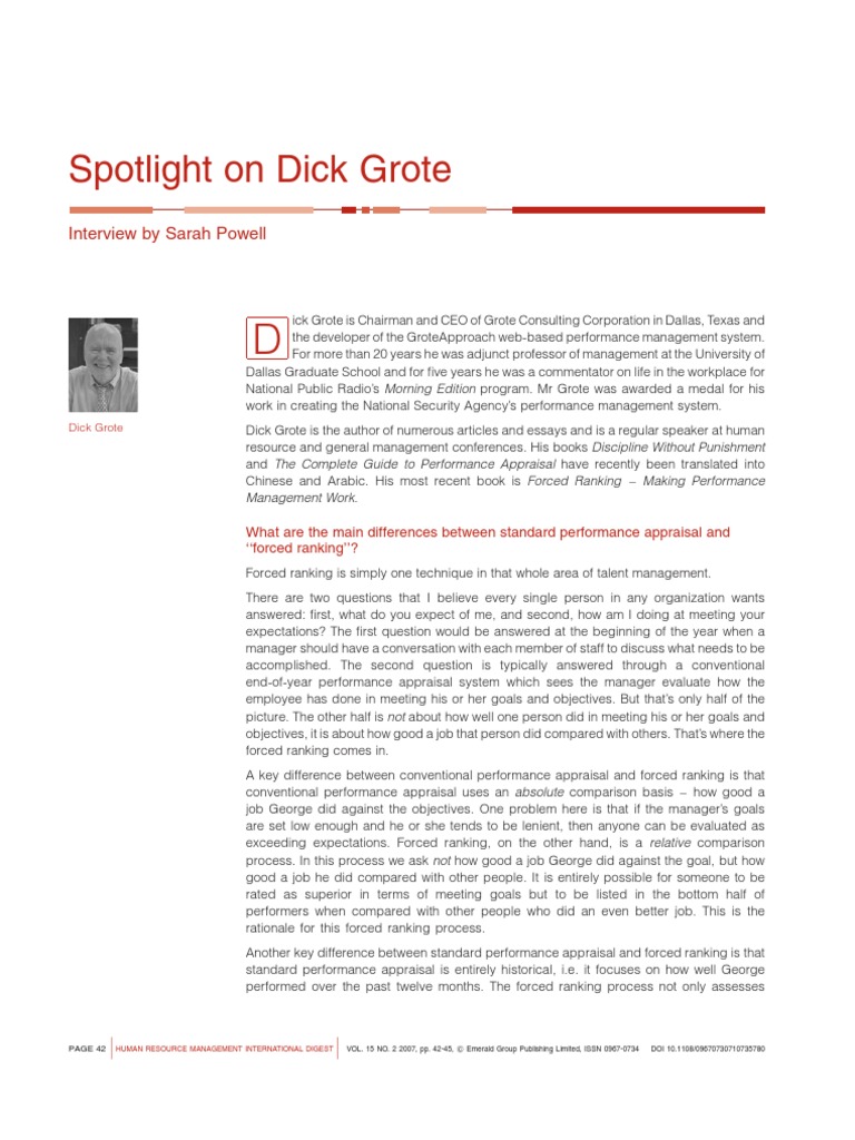 Understanding Forced Ranking in Performance Management | PDF | Performance Appraisal | Goal