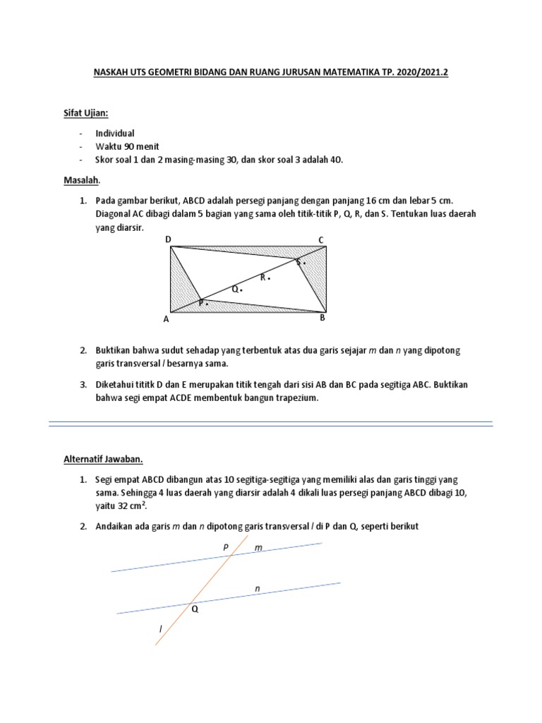 Alternatif Jawab UTS | PDF