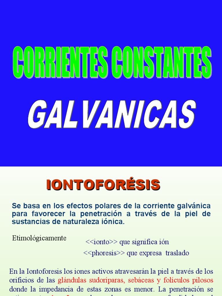 IONTOFORESIS | PDF | Corriente eléctrica | Química