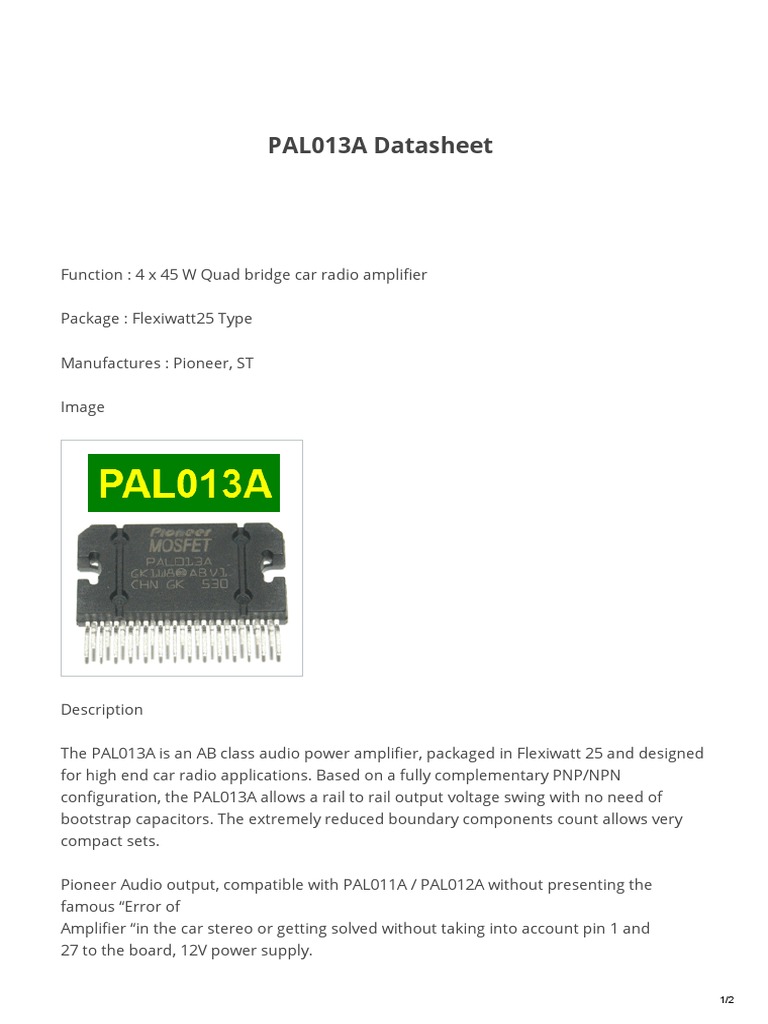 PAL013A | PDF