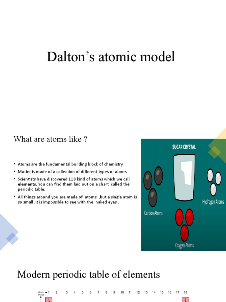 Dalton's Atomic Model | PDF | Chemistry | Chemistry