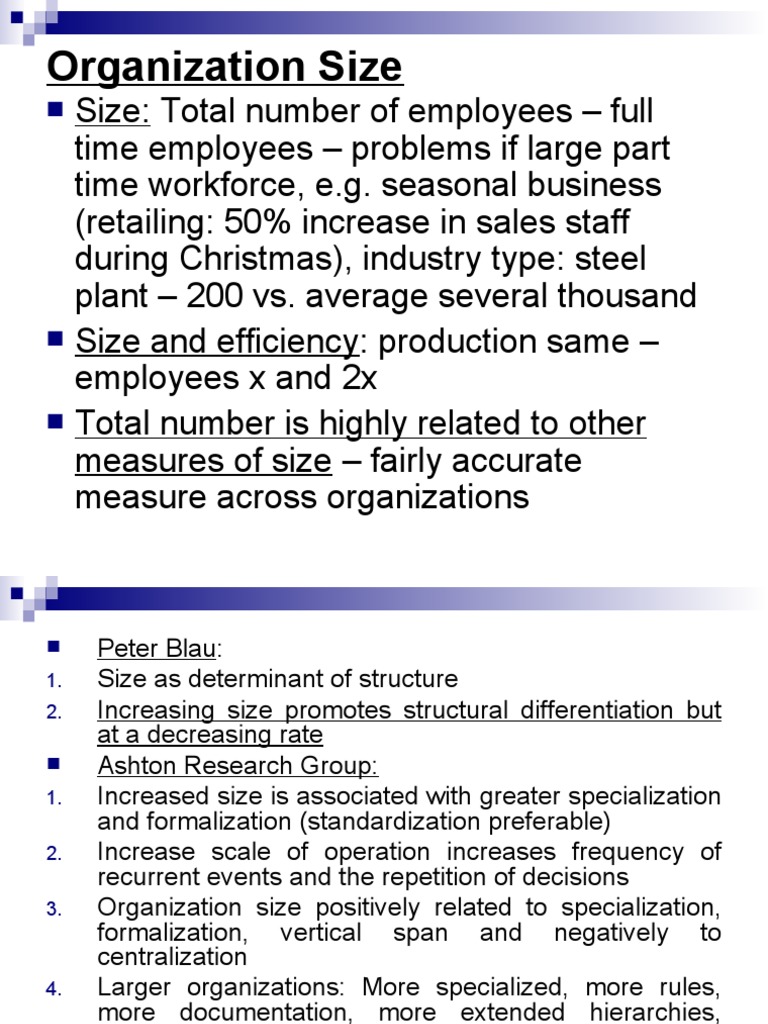 Understanding Organization Size Dynamics | PDF | Complexity ...