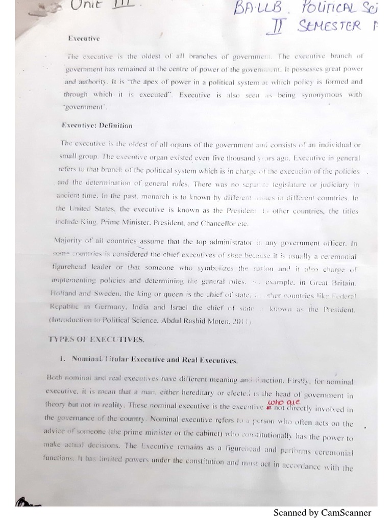 Executive - Notes | PDF