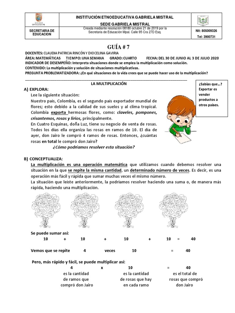 Mullttpilicacion Suma Repetitiva | Descargar gratis PDF | Multiplicación